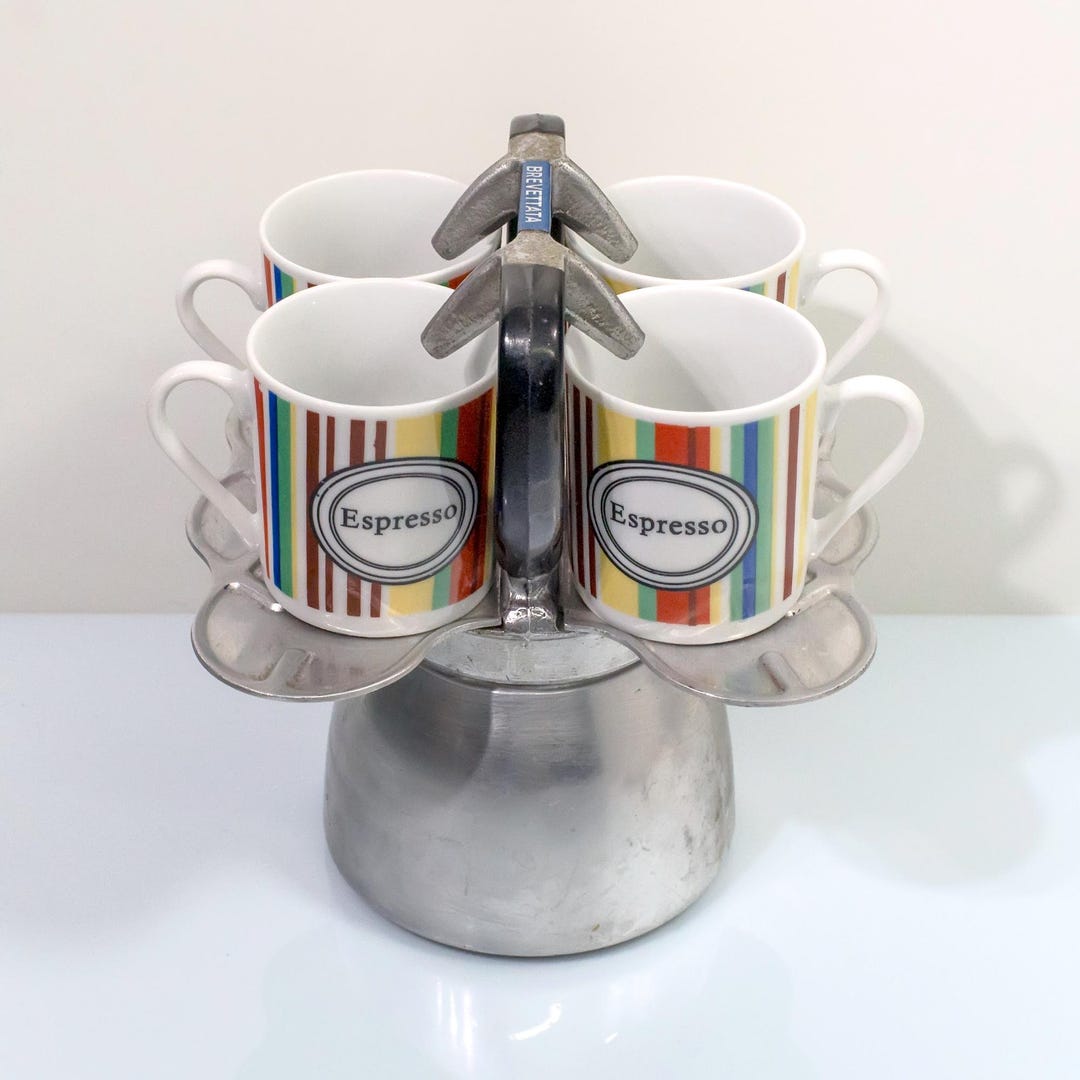 Nova Espress Coffee Maker, Four Spouts • Italian Espresso Stove Top ...