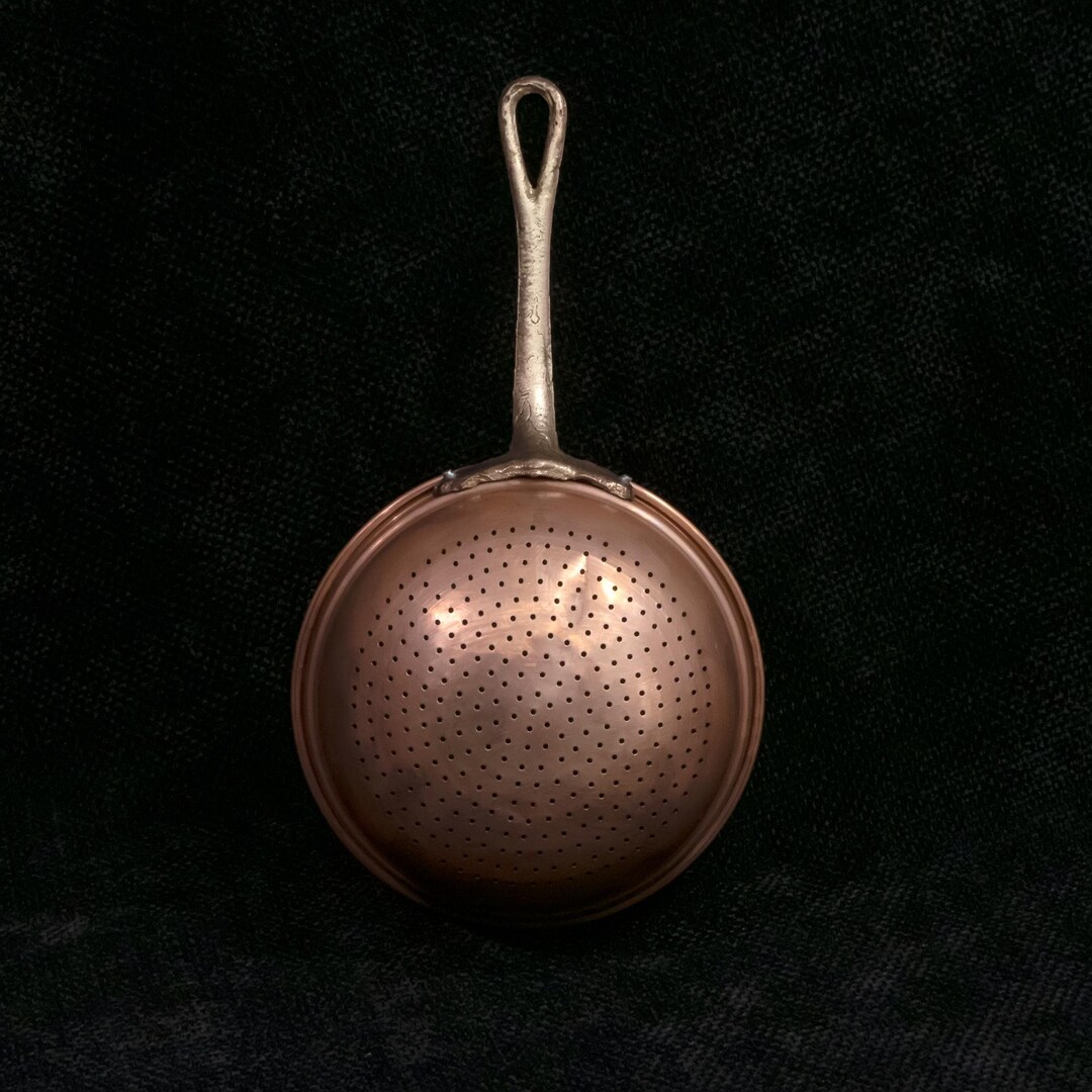Vintage Italian Copper Strainer • Authentic Vintage 14 Cm Strainer With ...