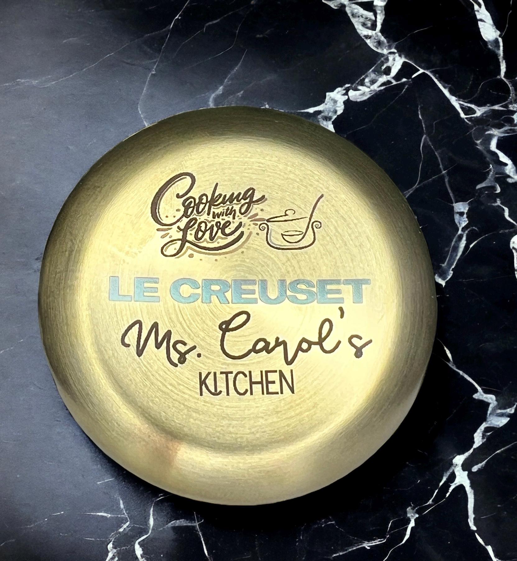 Personalized Custom Le Creuset Knob – Engraved Knob With Your Design ...