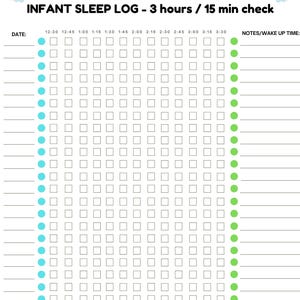 Infant Sleep Log for Childcare Homes and Centers - Etsy