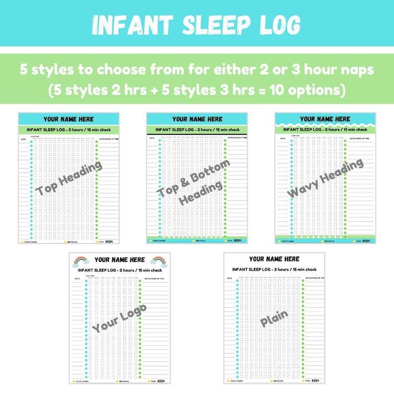 Infant Sleep Log for Childcare Homes and Centers - Etsy