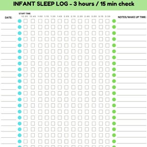 Infant Sleep Log for Childcare Homes and Centers - Etsy