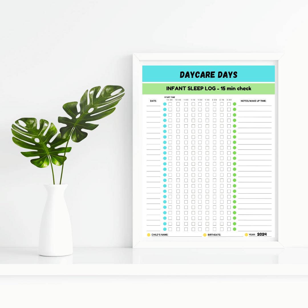 Infant Sleep Log for Childcare Homes and Centers - Etsy