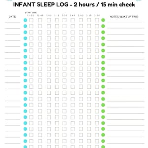 Infant Sleep Log for Childcare Homes and Centers - Etsy