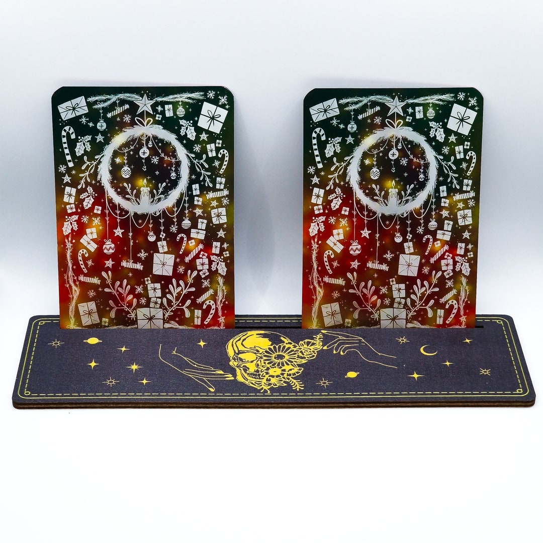 Oracle Card Holder - FLOWERED SKULL - Etsy