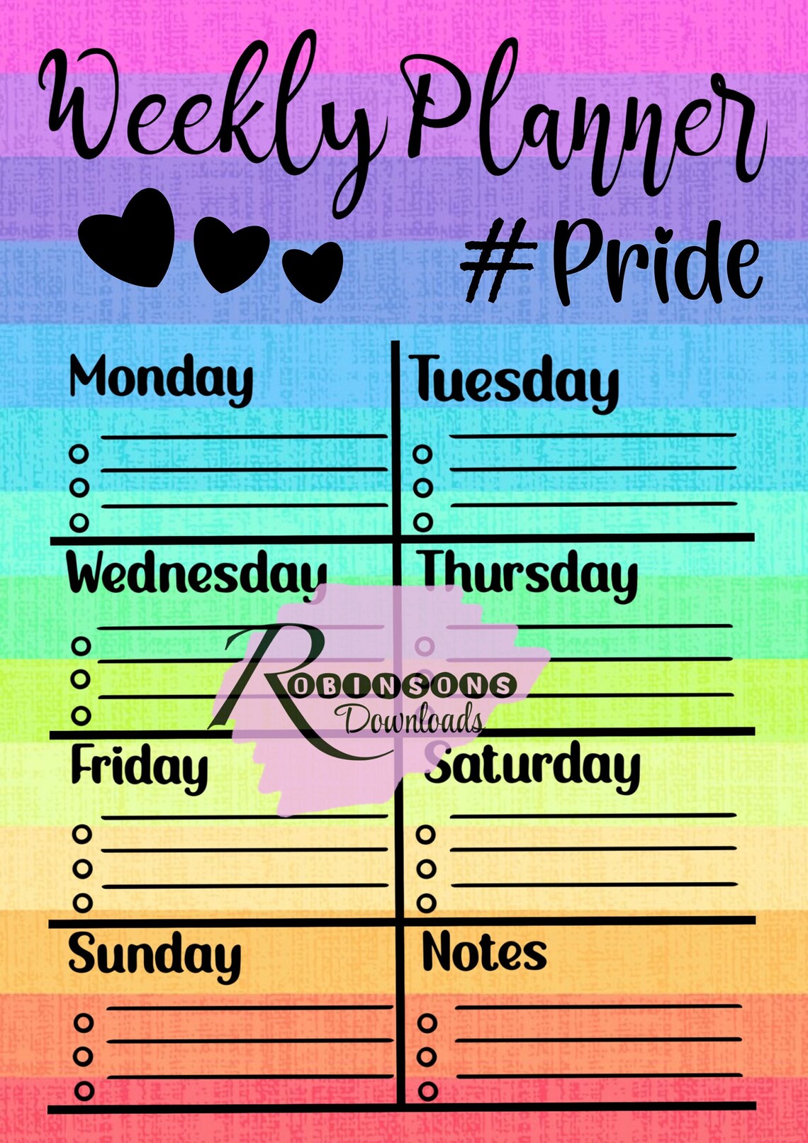 Daily Planner, Weekly Planner, Monthly Planner, Printable Planner ...
