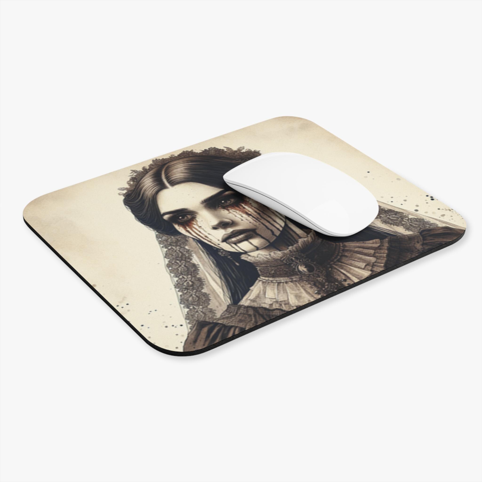 Gothic Art Mouse Pad, Dark Aesthetic Office Decor, Unique Gift for Her ...
