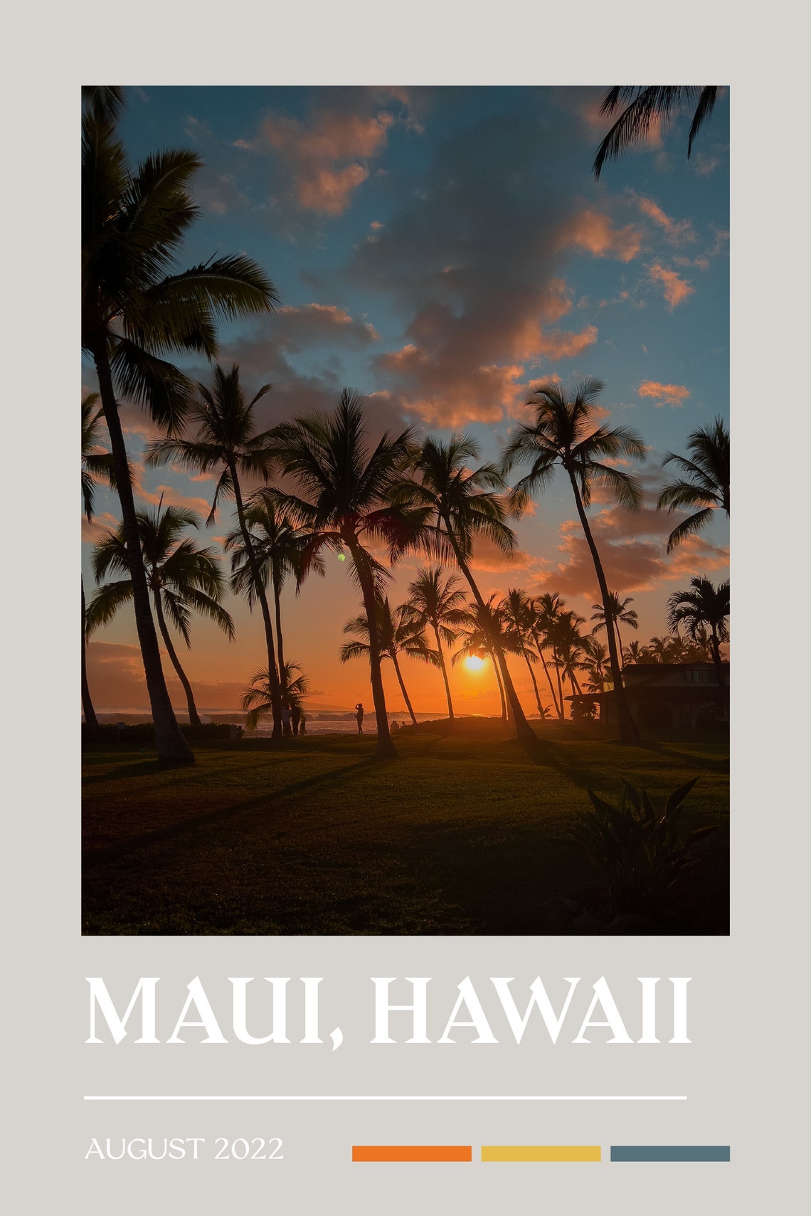 Travel Poster Sunset Series/set/trio Digitial Download - Etsy