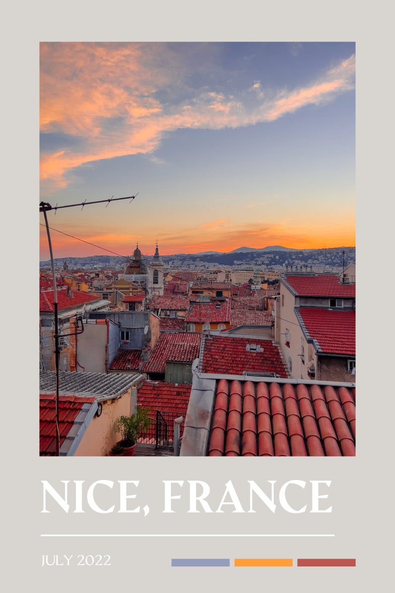 Travel Poster Sunset Series/set/trio Digitial Download - Etsy