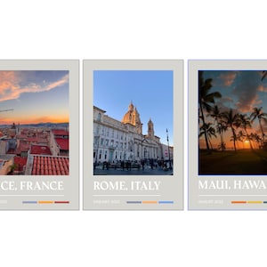 Travel Poster Sunset Series/set/trio Digitial Download - Etsy