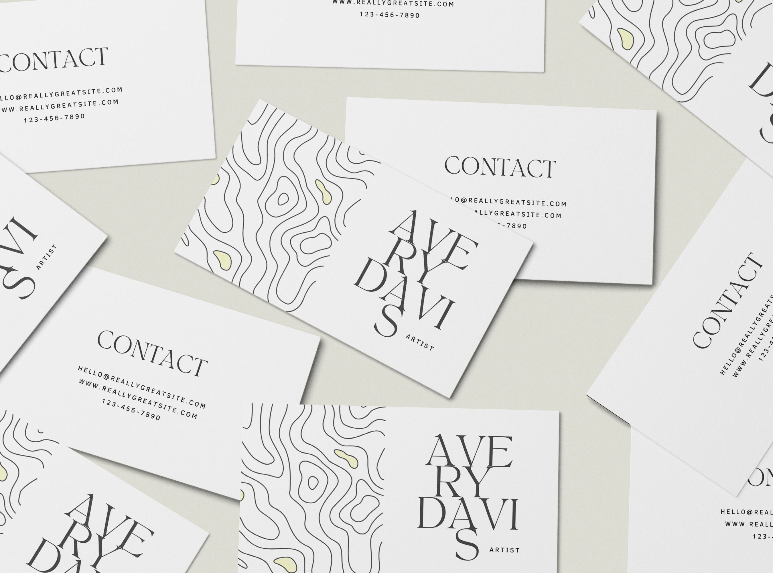 Business Card, Printable Template, Scandinavian Design. - Etsy