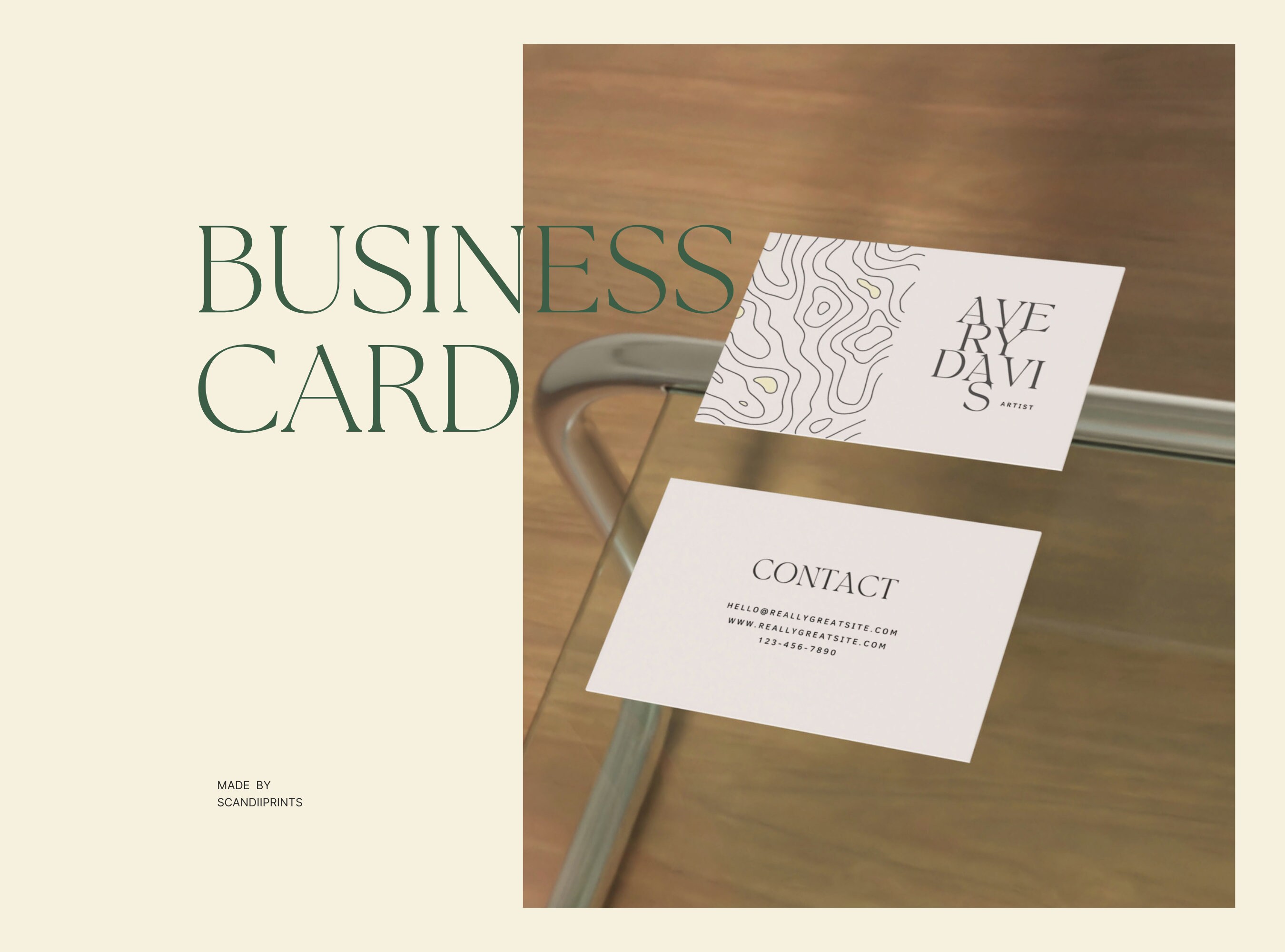 Business Card, Printable Template, Scandinavian Design. - Etsy