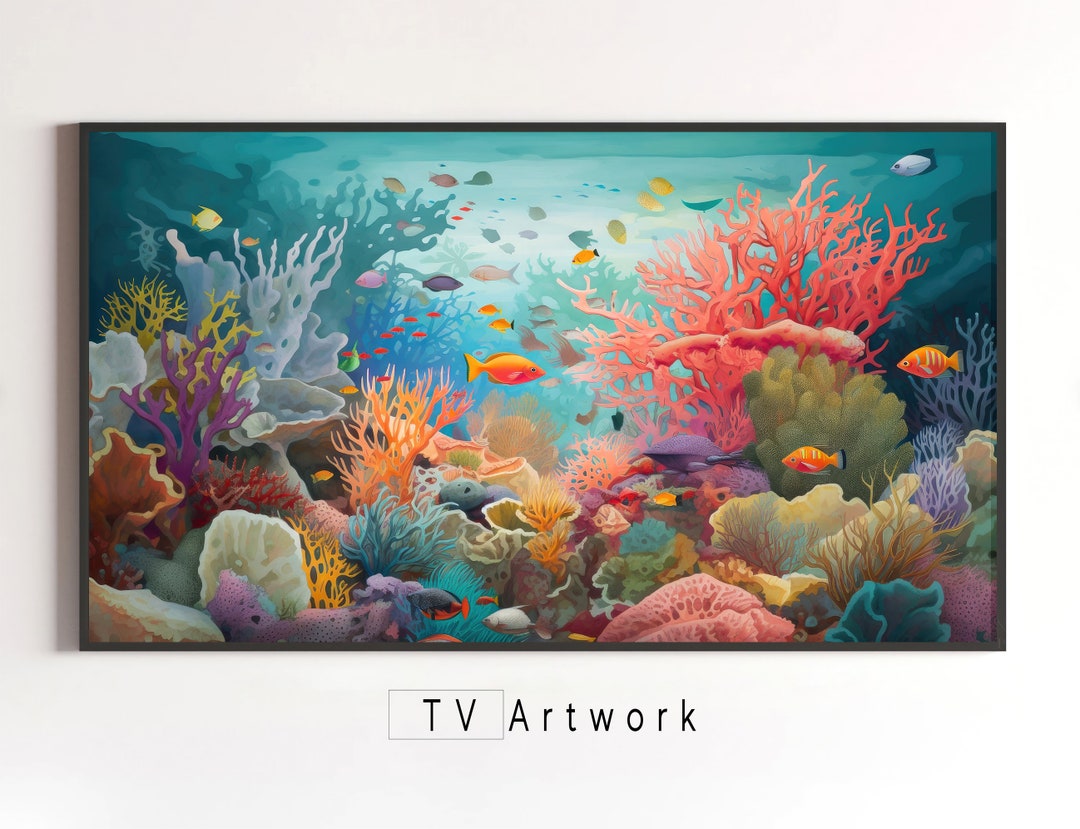 Samsung Frame TV Art | Coral Reef in Tropical Ocean Waters | Colorful ...