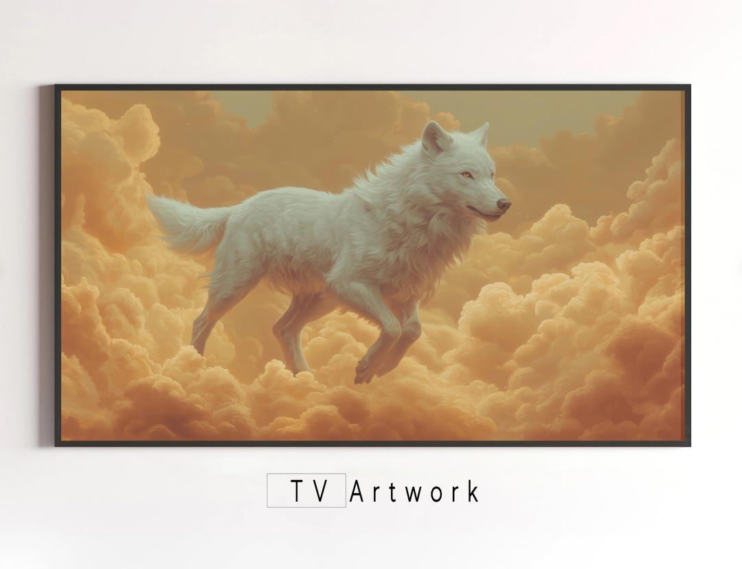 Samsung Frame TV Art | Cloud Wolf | Heavenscape, Dreamcore, Animal ...