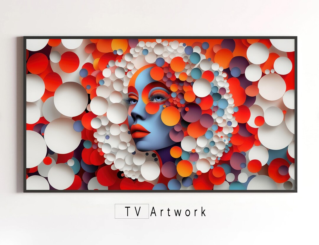 Samsung the Frame TV Art | Lady Amongst Orbs | Colorful, Abstract ...