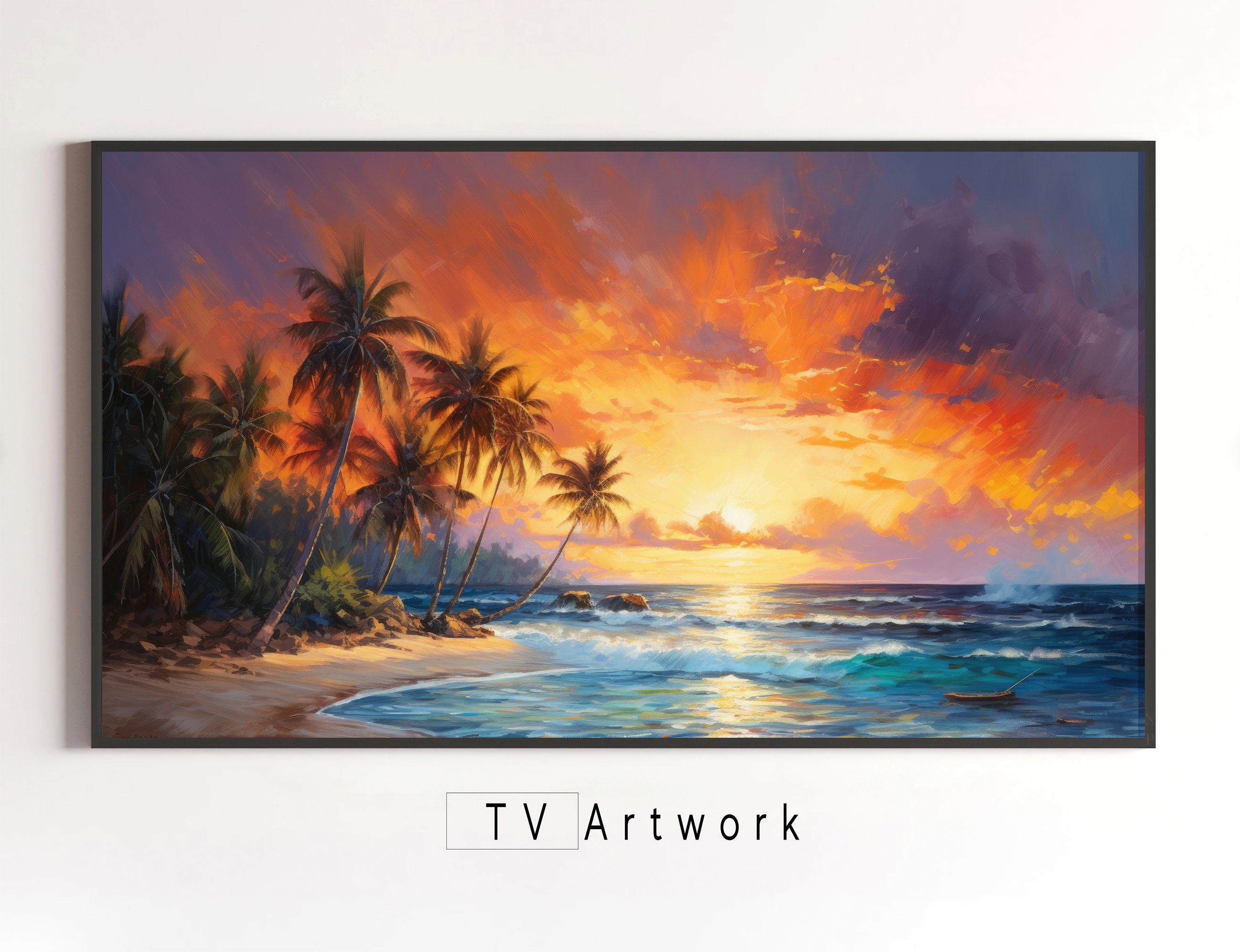 Samsung the Frame TV Art | Paradise After the Storm | Serene, Beach ...