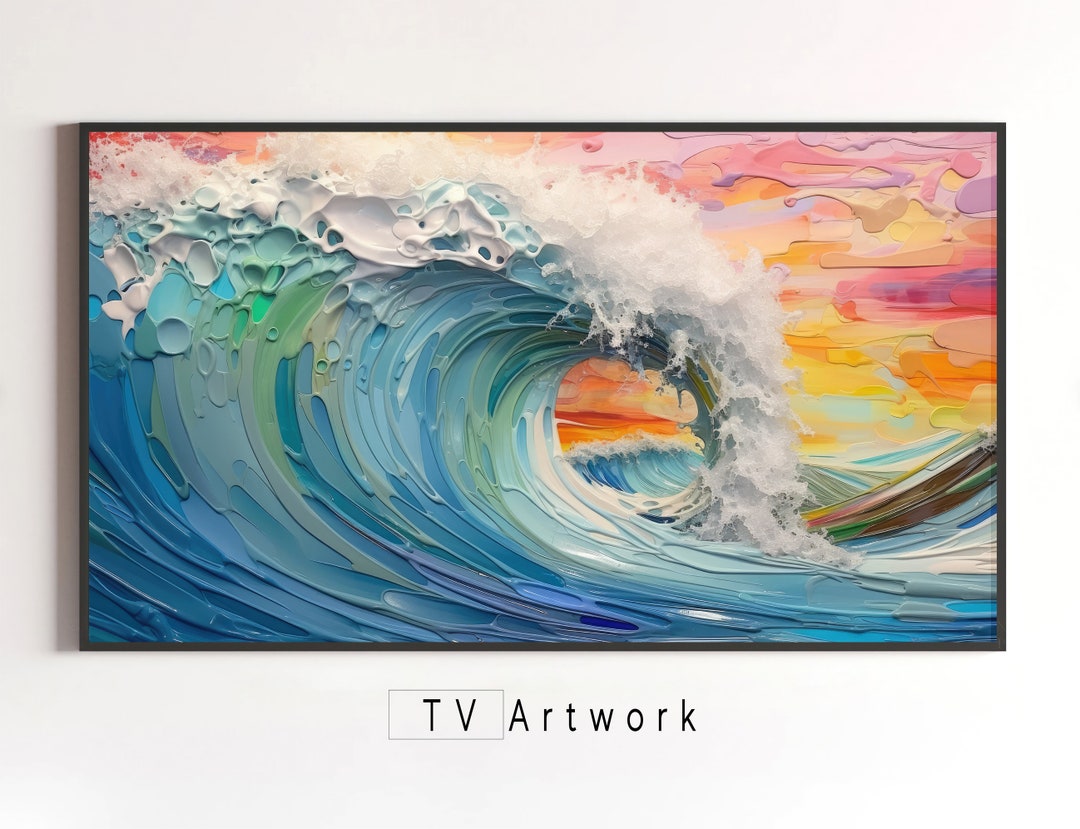 Samsung Frame TV Art | Tubular | Palette Knife Painting | Abstract ...