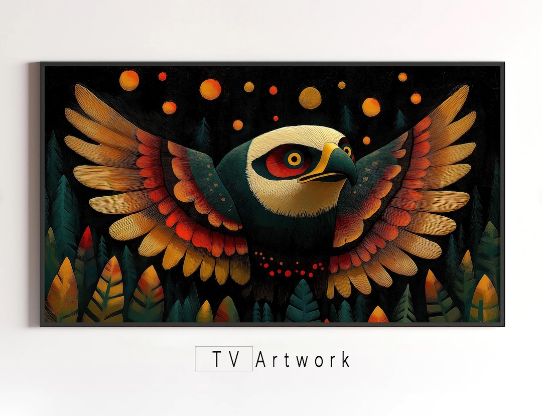 Samsung Frame TV Art | Bald Eagle | Dreamcore, Nighttime, Animal ...