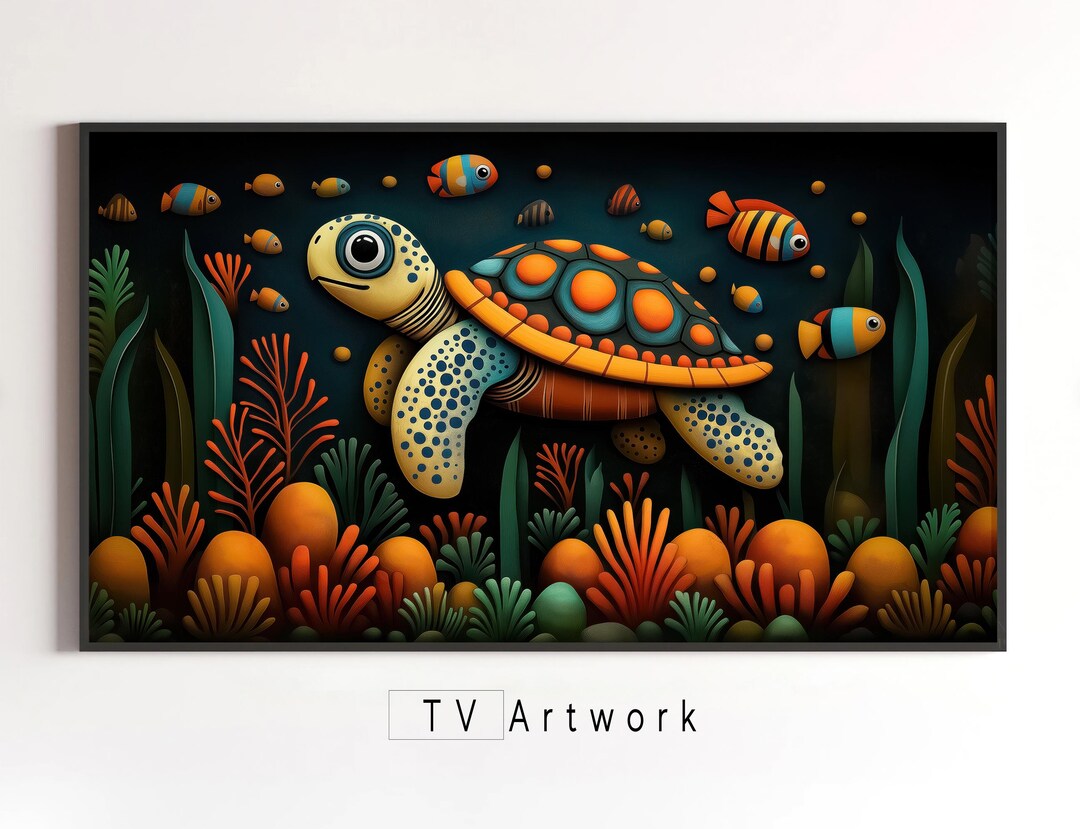 Samsung the Frame TV Art | Sea Turtle and Friends | Fun Seascape ...