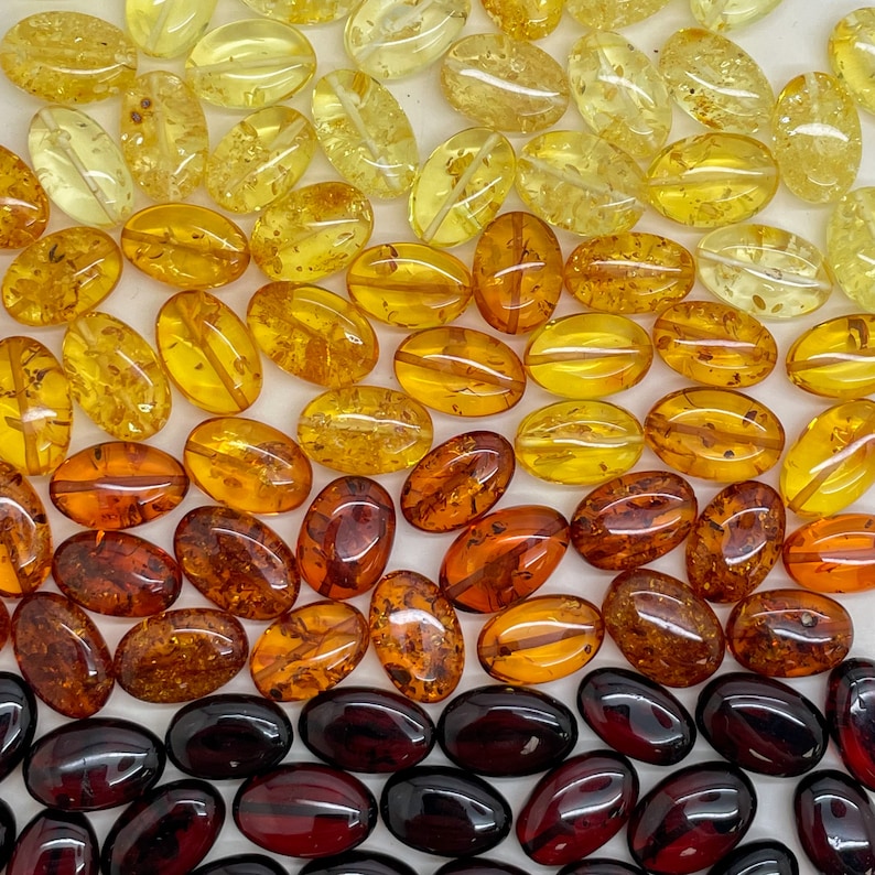Natural Amber Honey Bean Shape Loose Beads / Big Size - Etsy