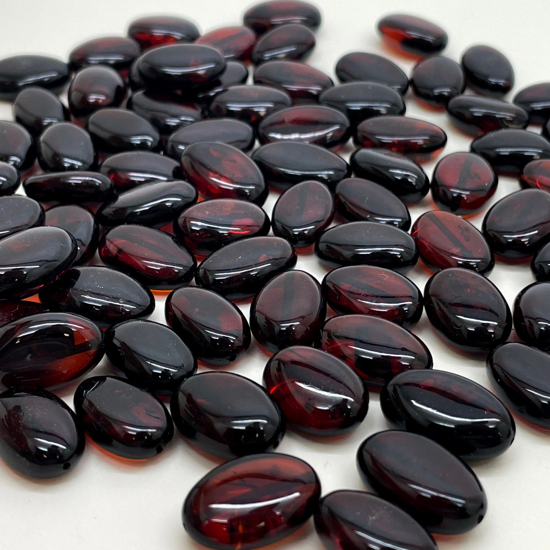Loose Baltic Amber Beads / Bean Shape Beads - Etsy