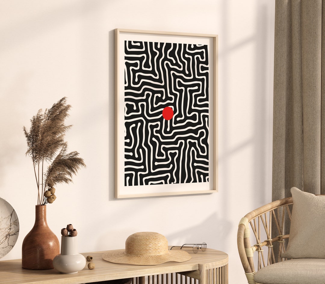 Keith Haring Labyrinth Digital Poster, Keith Haring Print, Keith Haring ...