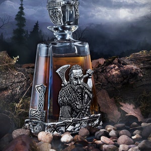 Unique Handmade Viking Whisky Decanter - Nordic Whisky Accessories ...
