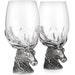 Elegant Stag Wine Glasses - Deer Stemware, Rustic Antler Glassware ...