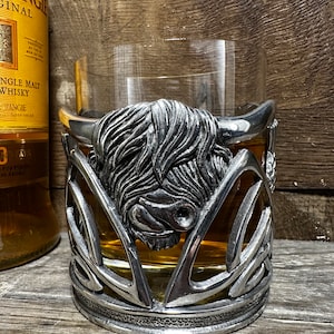Scottish Highland Coo Glass - Unique Highland Cow Glassware - Rustic ...