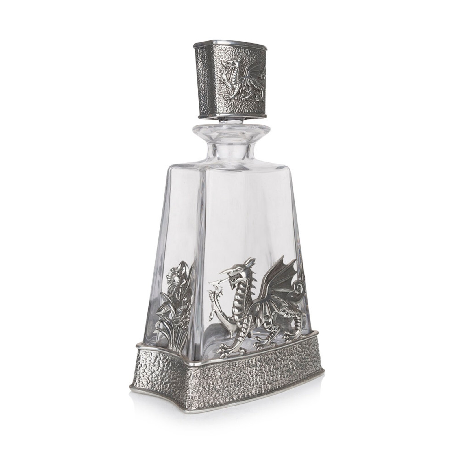 Welsh Dragon Whisky Decanter - Handcrafted Celtic Liquor Carafe ...