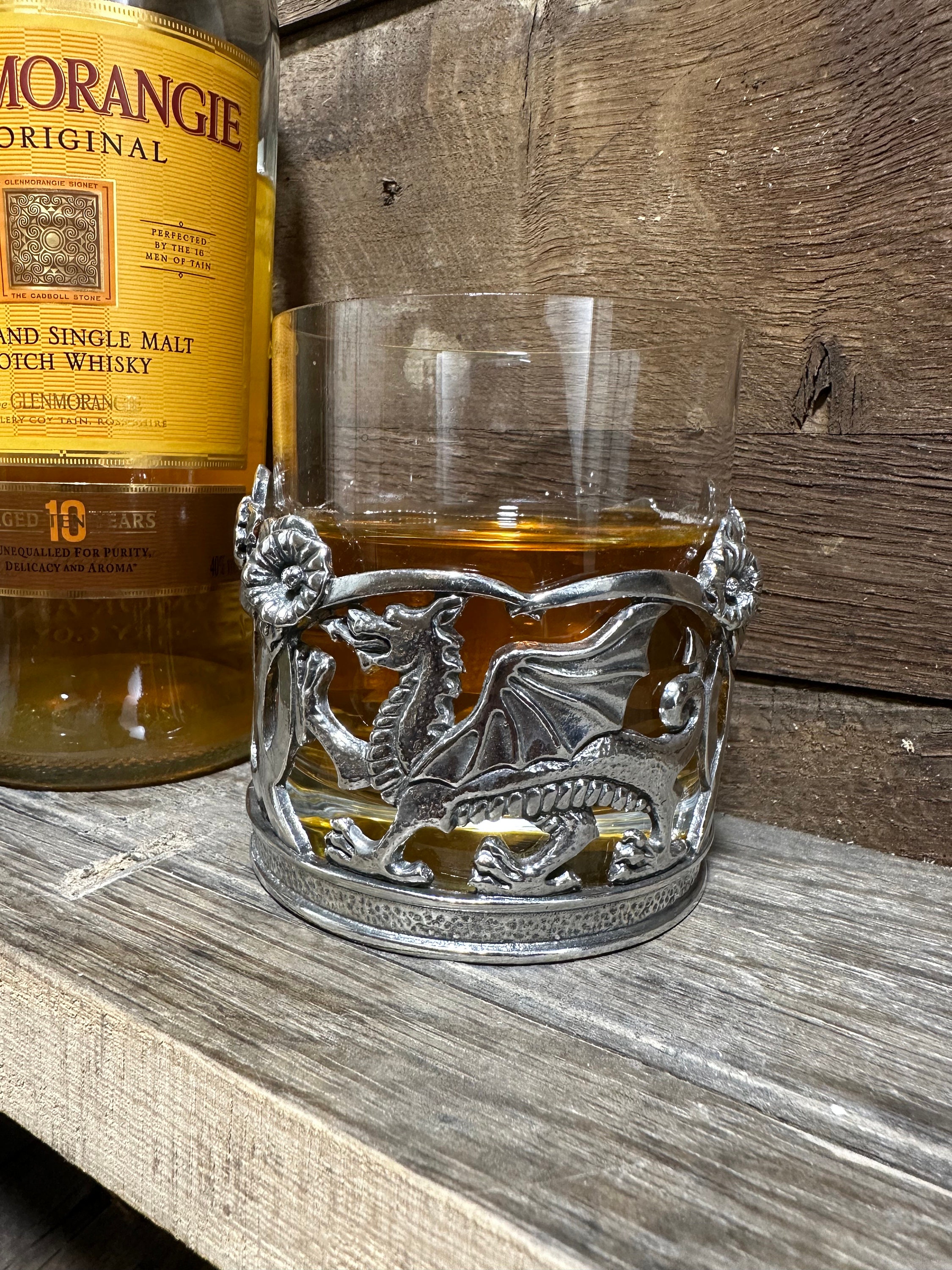 Welsh Whisky Glass - Unique Dragon Tumbler, Cymru Barware, Dragon ...