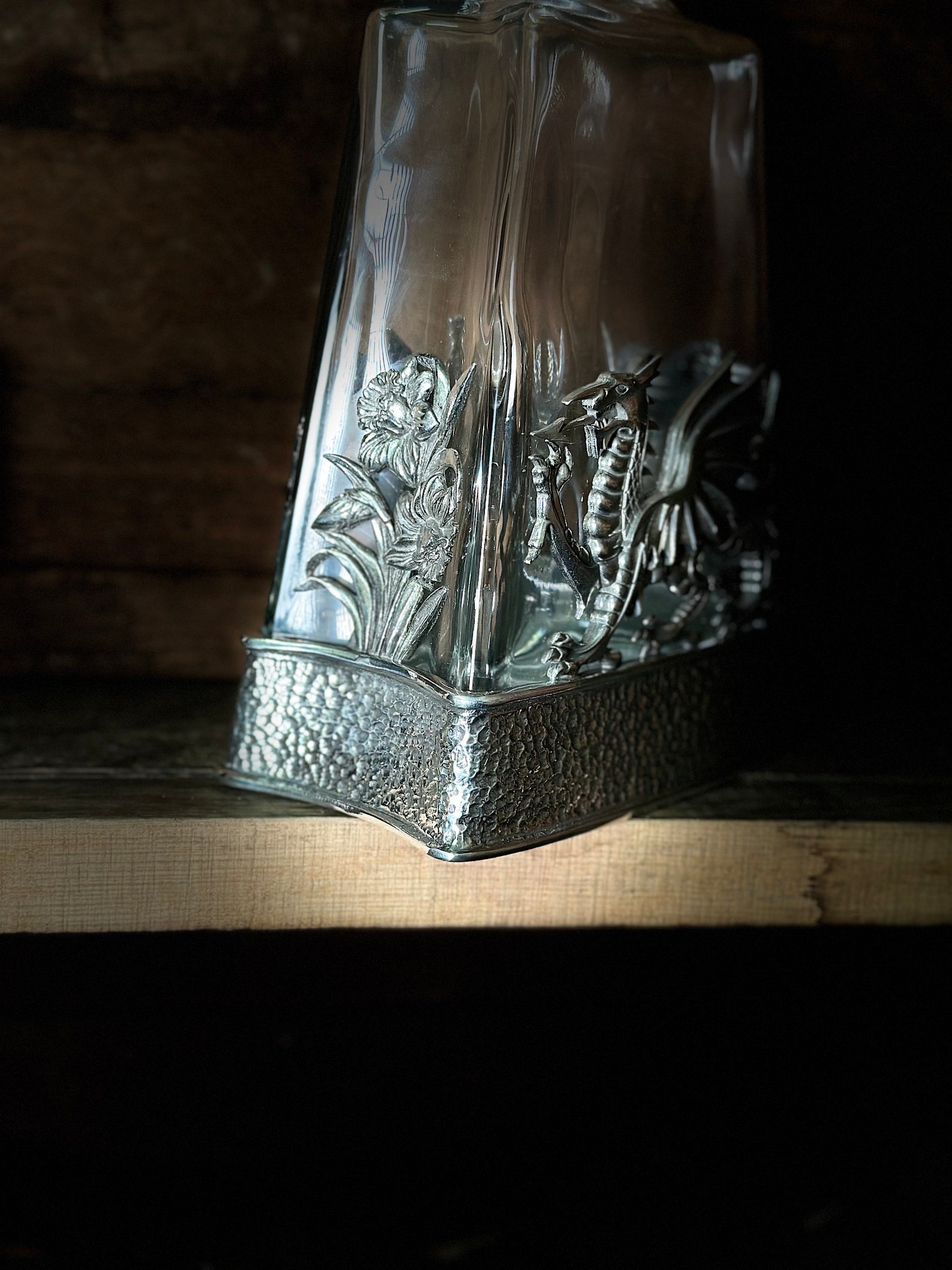Welsh Dragon Whisky Decanter - Handcrafted Celtic Liquor Carafe ...