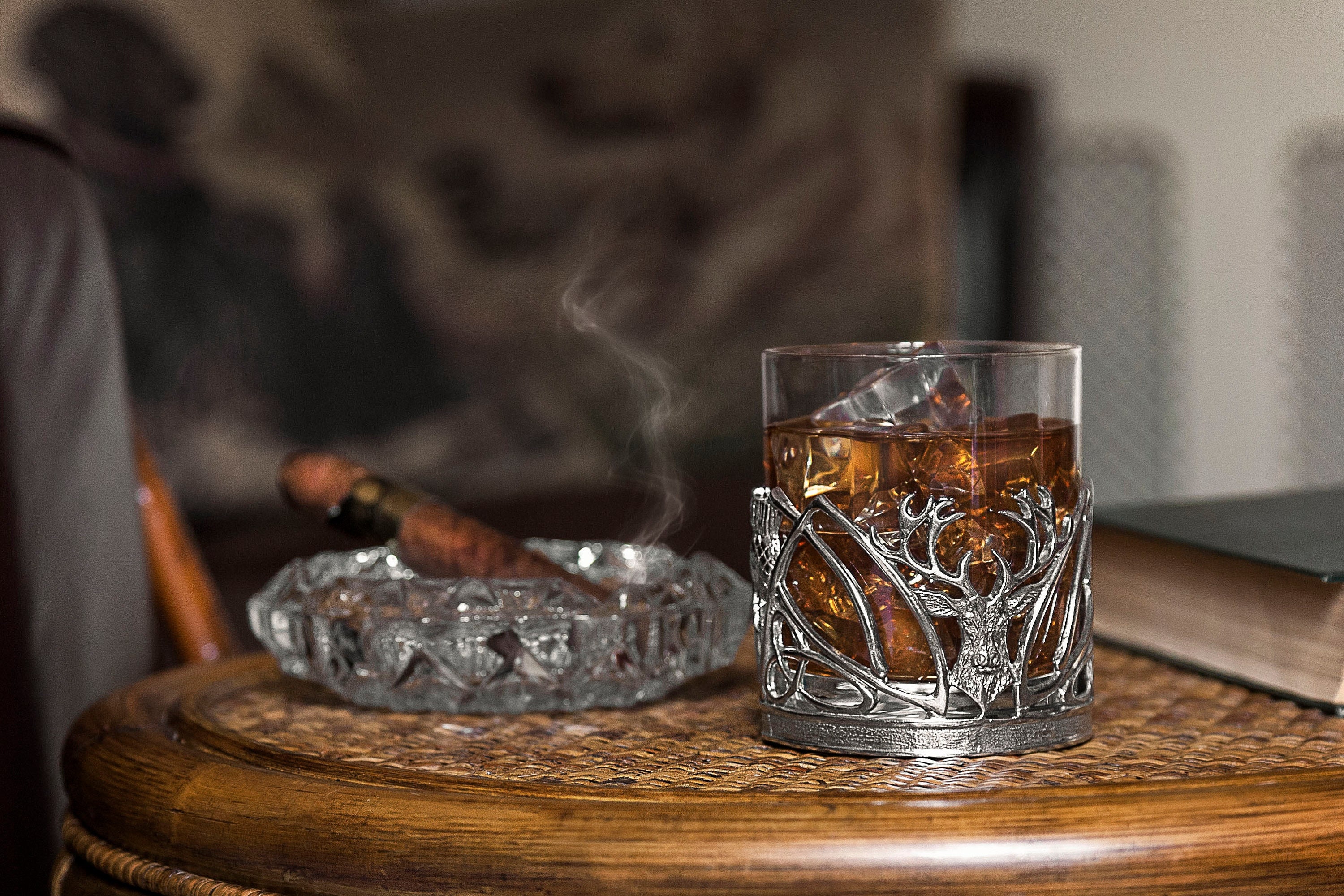 Stag Whisky Tumbler | Crystal Whisky Glass | Unique Whisky Glasses ...