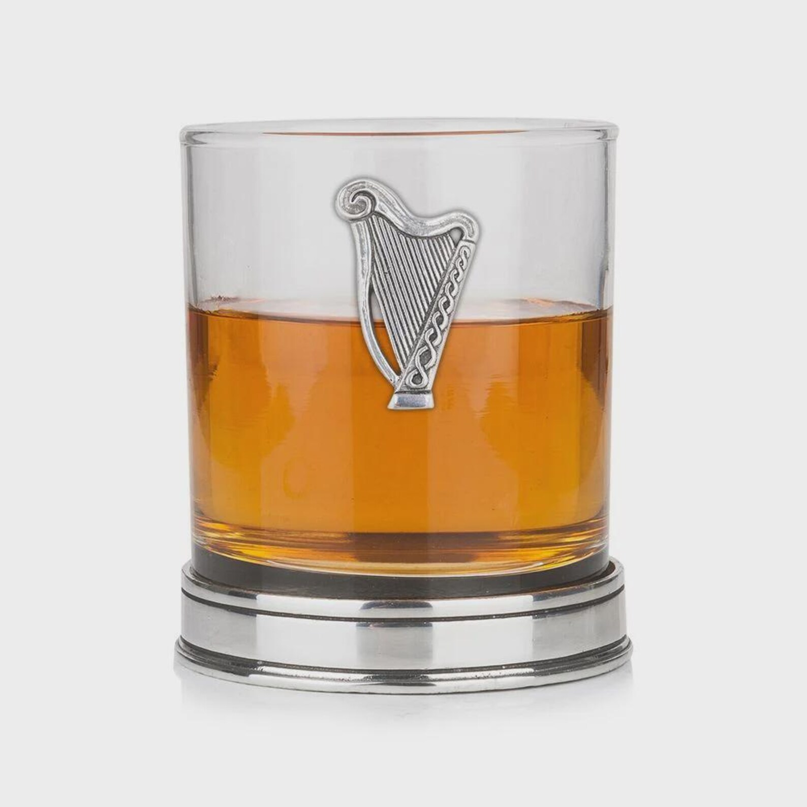 Handmade Irish Harp Whisky Tumbler | Engraved Whiskey Tumbler Glass ...