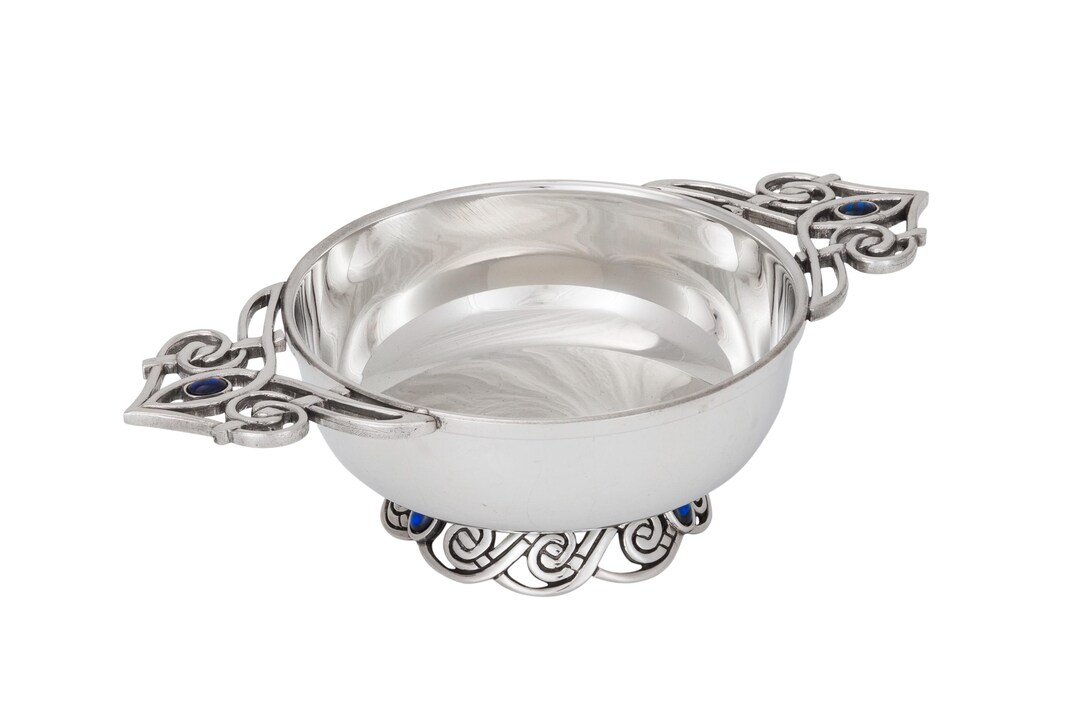 Celtic Knot Pewter Quaich Bowl - Traditional Scottish Drinking Cup ...