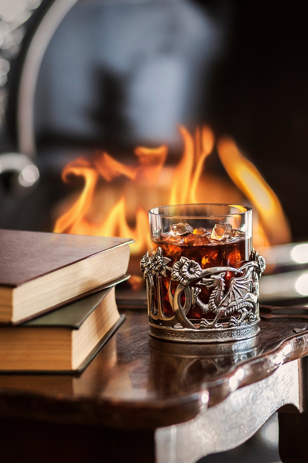 Welsh Whisky Glass - Unique Dragon Tumbler, Cymru Barware, Dragon ...