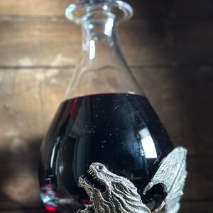 Unique Dragon Decanter Handmade Artisan Glass, Fantasy Barware, Perfect ...