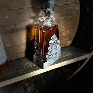 Skull and Serpent Decanter - Handcrafted Gothic Vessel in Crystal ...
