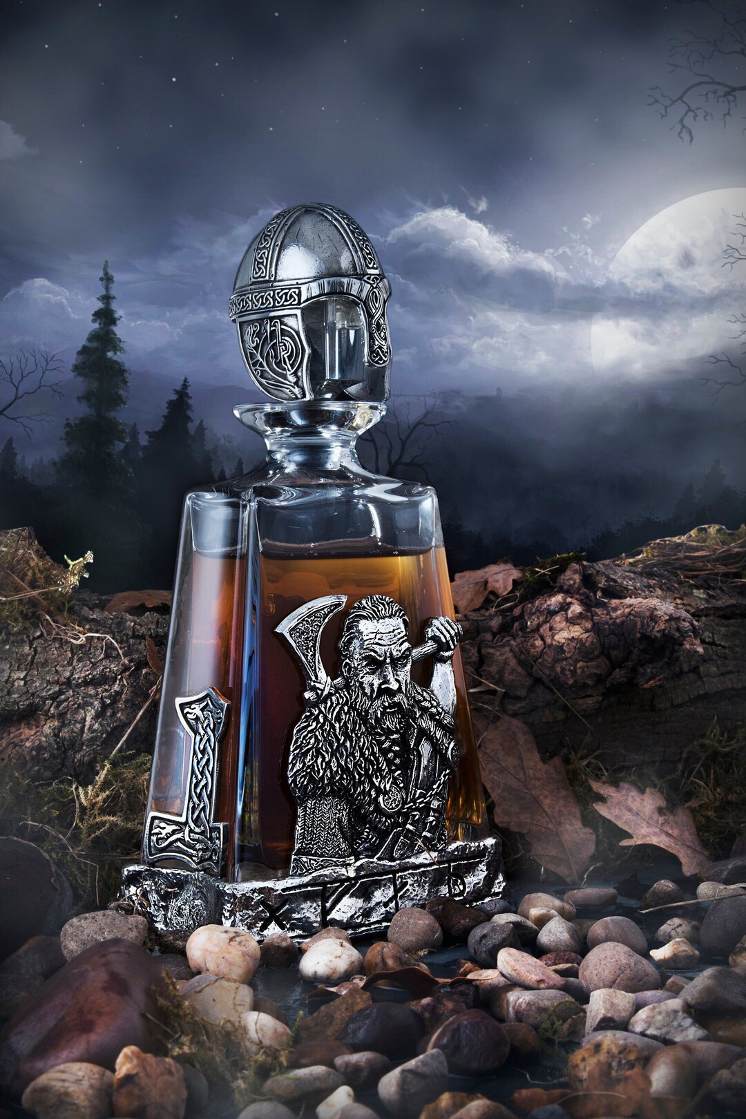 Unique Handmade Viking Whisky Decanter - Nordic Whisky Accessories ...
