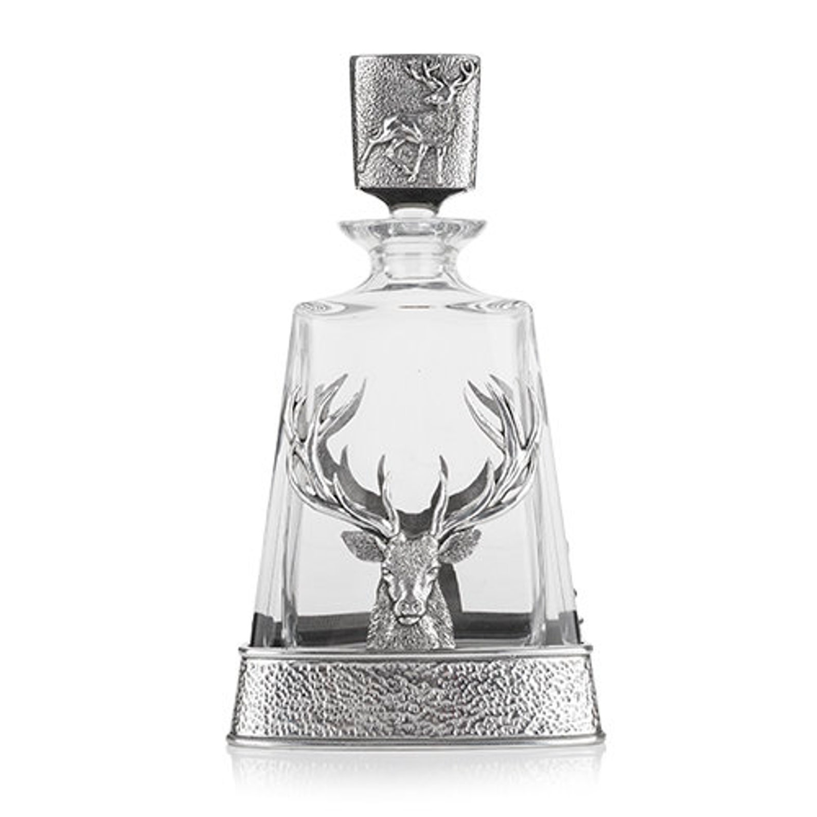 Stag Pewter Whisky Decanter | Scottish-themed Whiskey Carafe ...