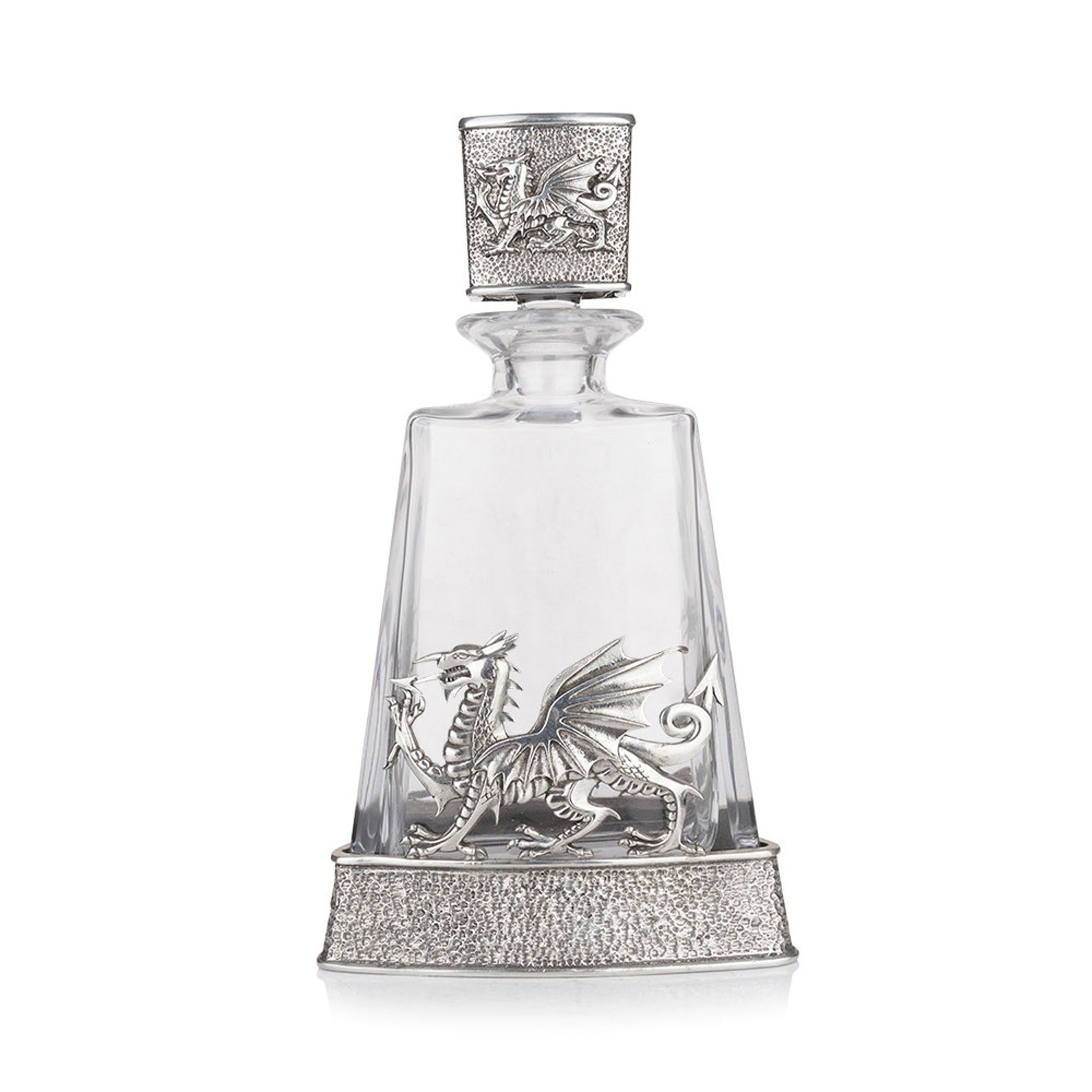 Welsh Dragon Whisky Decanter - Handcrafted Celtic Liquor Carafe ...
