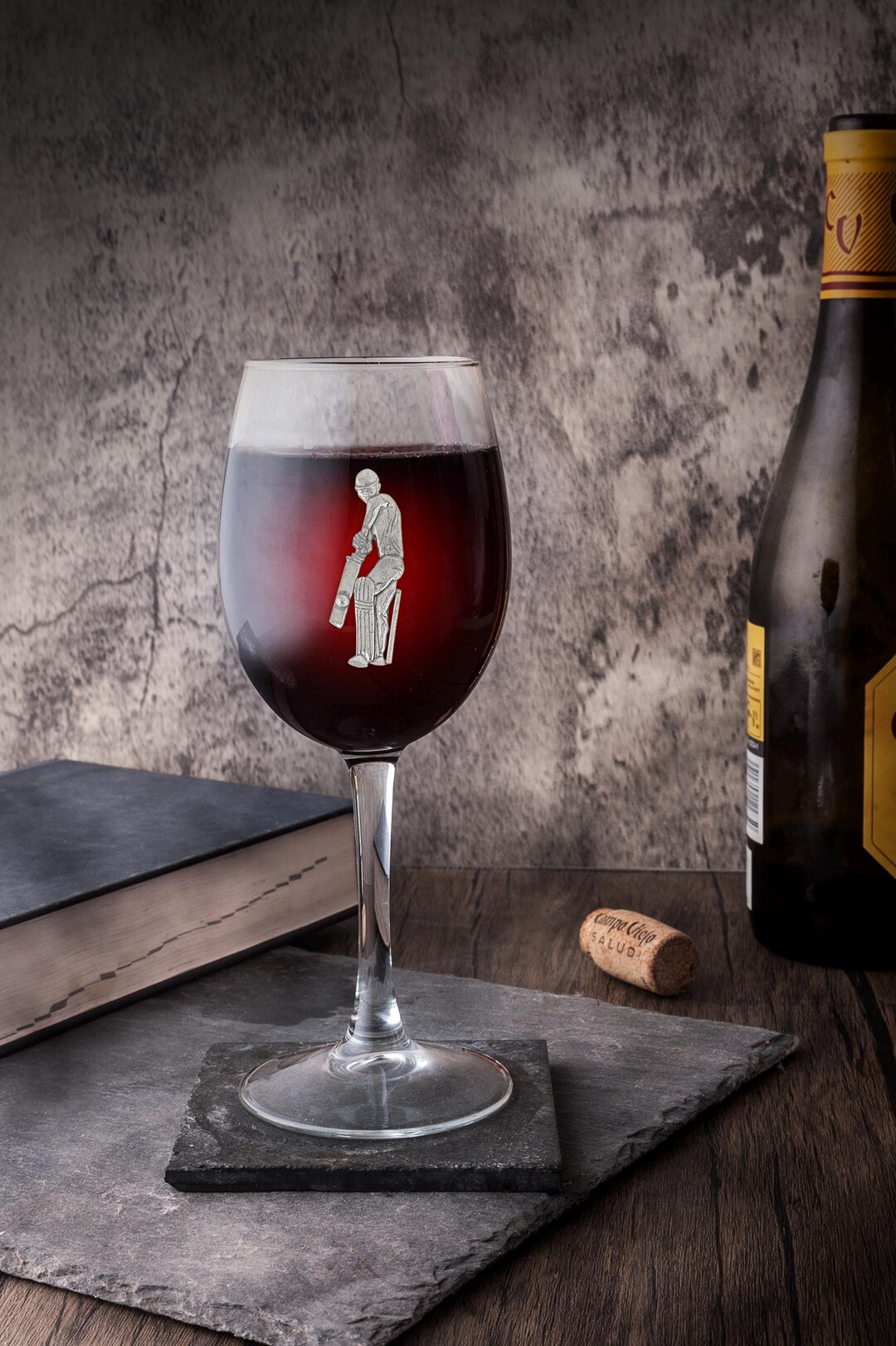 Personalized Cricketer Wine Glass | Custom Cricket Glass | Handcrafted ...
