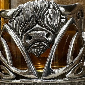 Scottish Highland Coo Glass - Unique Highland Cow Glassware - Rustic ...