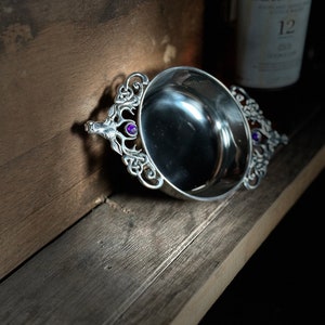 Highland Stag Pewter Quaich Bowl - Scottish Deer Toasting Cup ...