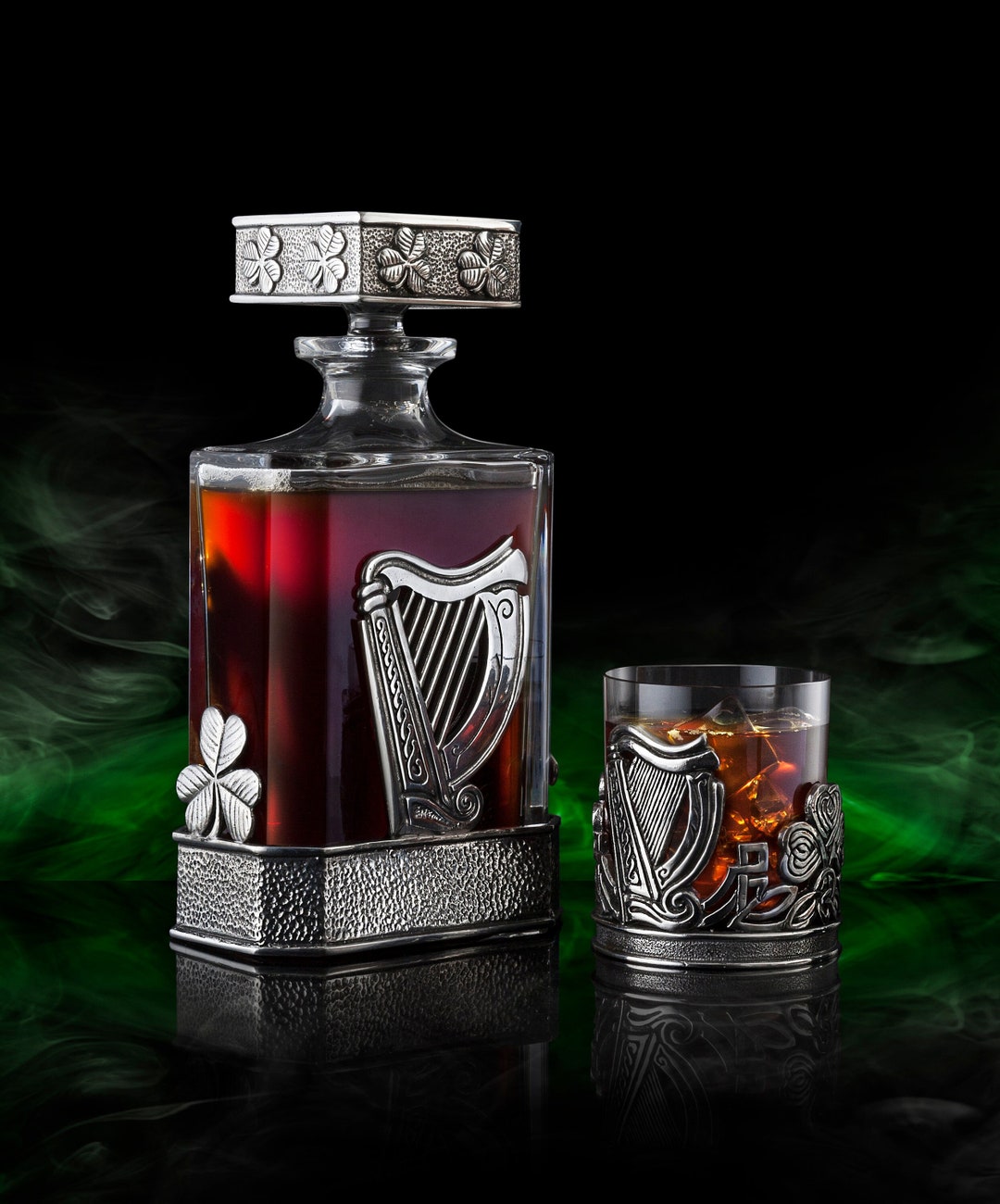 Irish Crystal Decanter - Handcrafted Celtic Whisky Carafe, Traditional ...