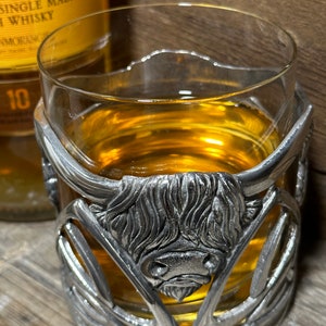 Scottish Highland Coo Glass - Unique Highland Cow Glassware - Rustic ...