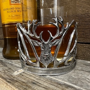 Stag Whisky Tumbler | Crystal Whisky Glass | Unique Whisky Glasses ...