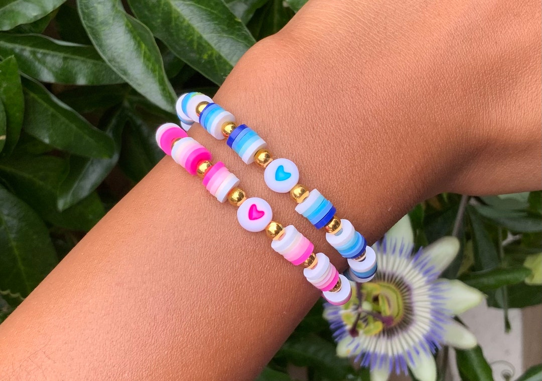 Blue and Pink Ombré Preppy Bracelets - Etsy