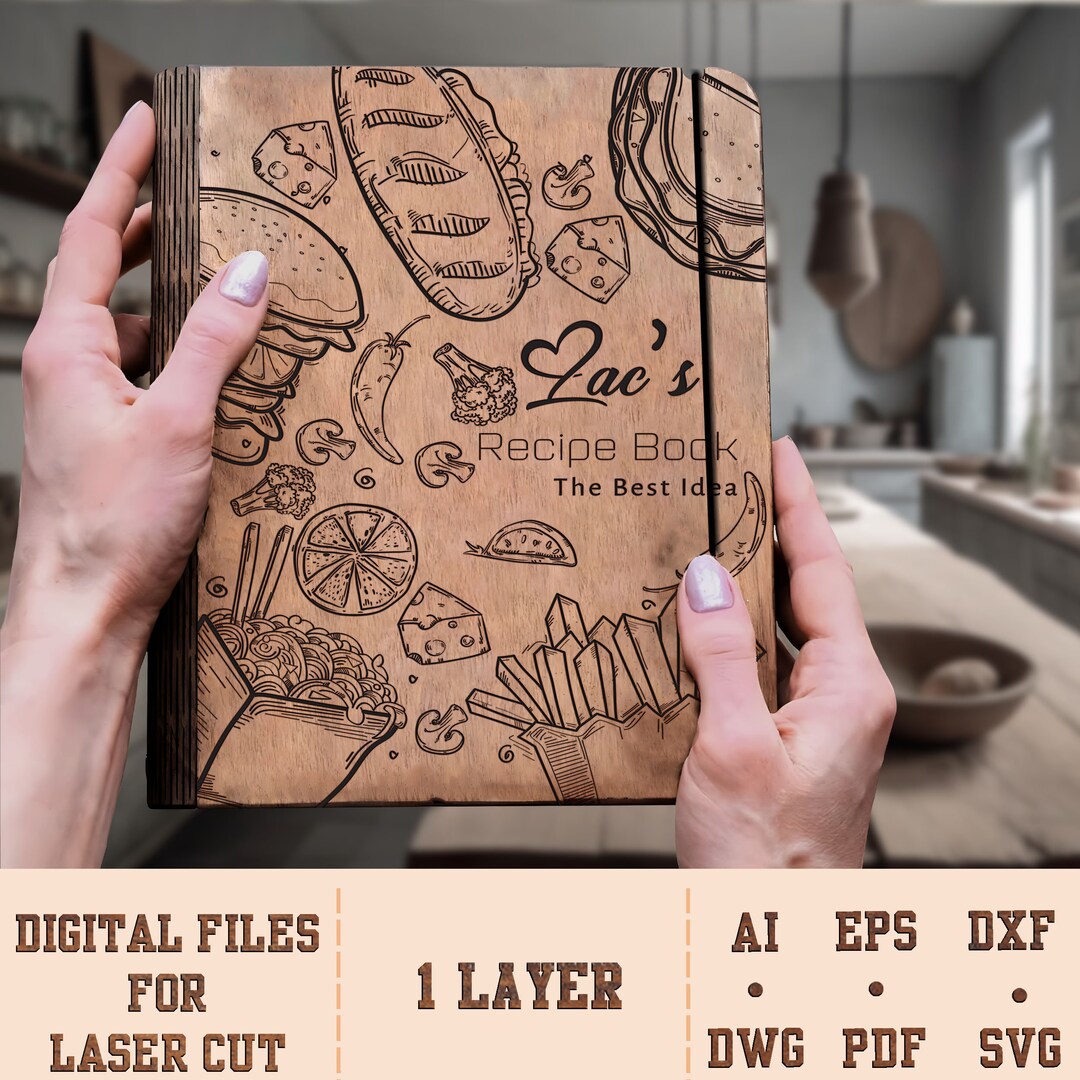 Fresh Food Book Cover Svg, Fresh Food Book Cover Laser Cut Files, Gift ...