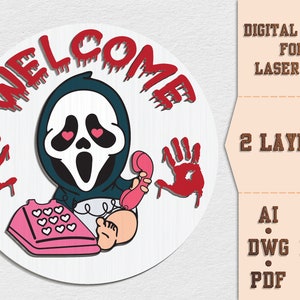 Baby Horror Characters Welcome Sign SVG Bundle Horror - Etsy